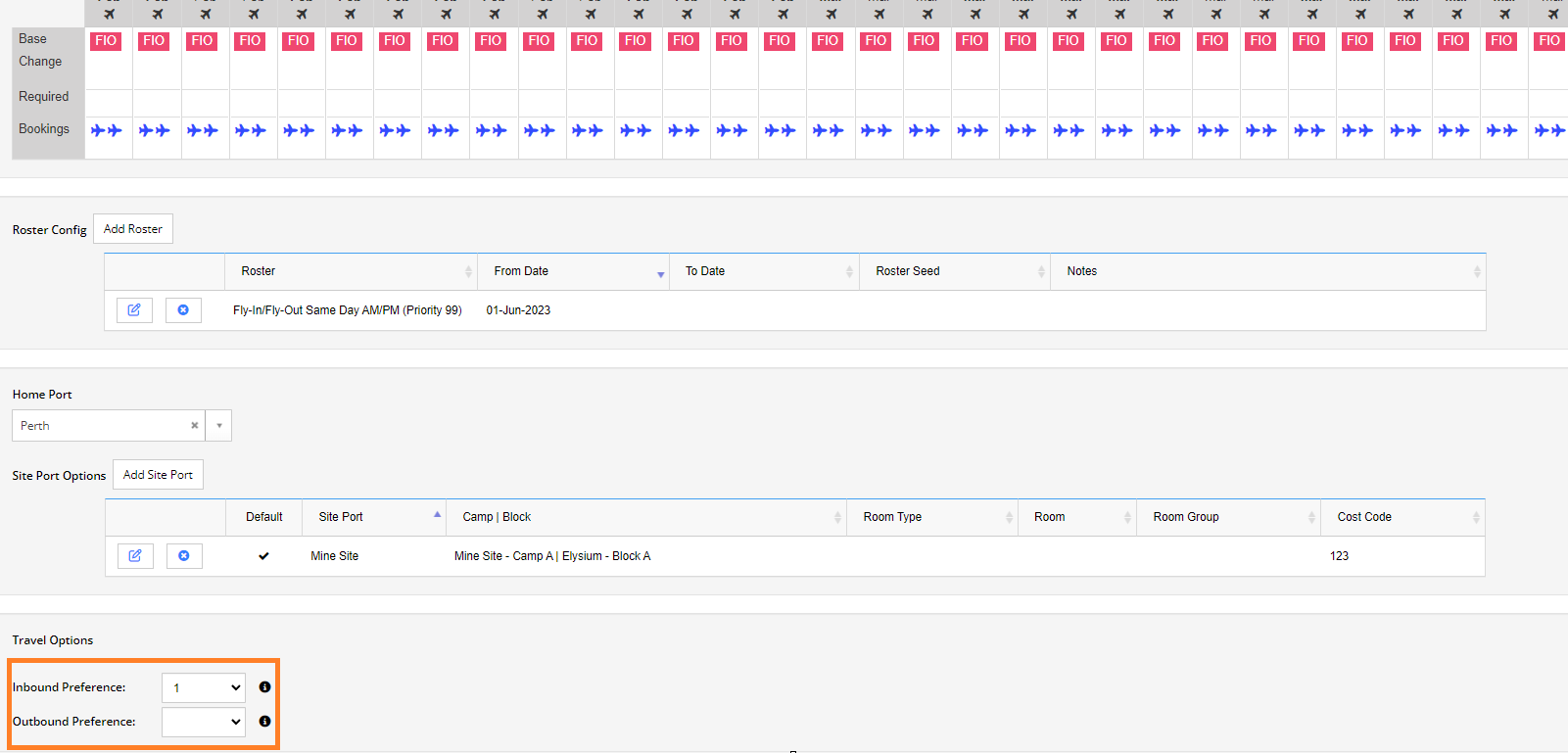 Flight Preferences: Inbound and Outbound – PeopleTray