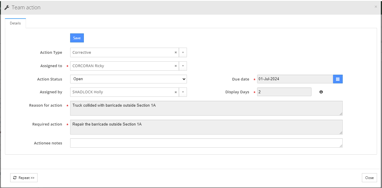 Add an Action – PeopleTray