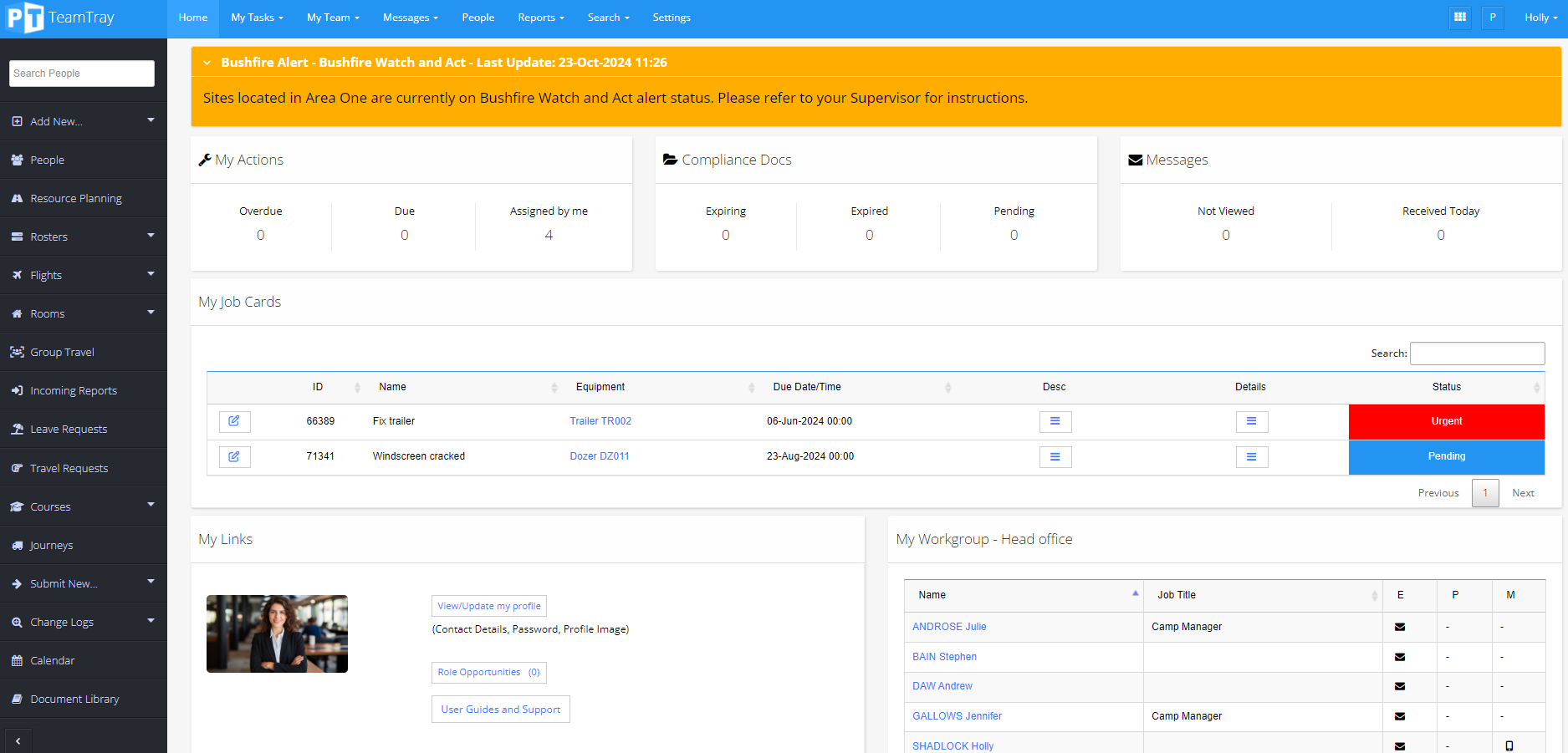Home Page Layout - Classic View – PeopleTray