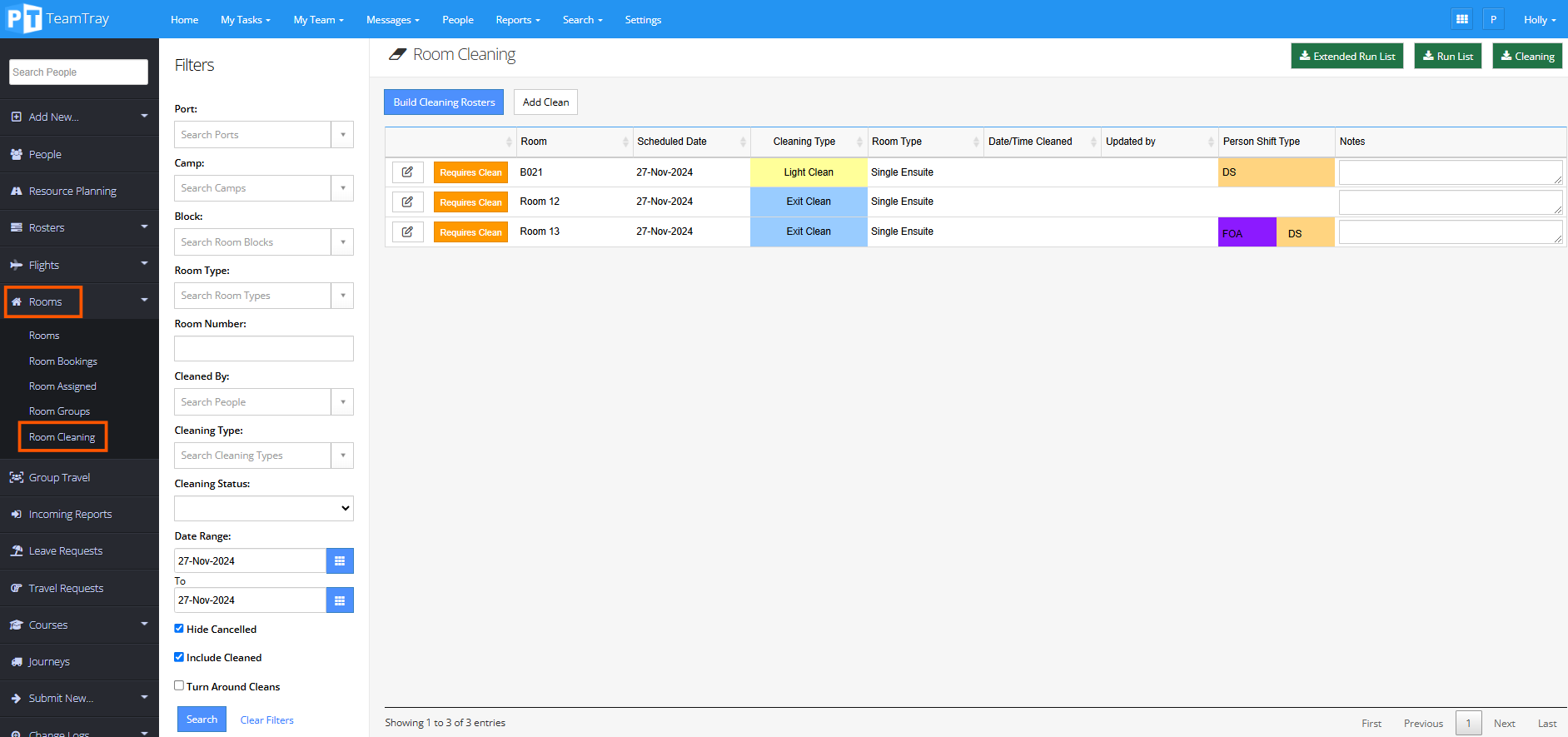 Room Cleaning Overview – PeopleTray