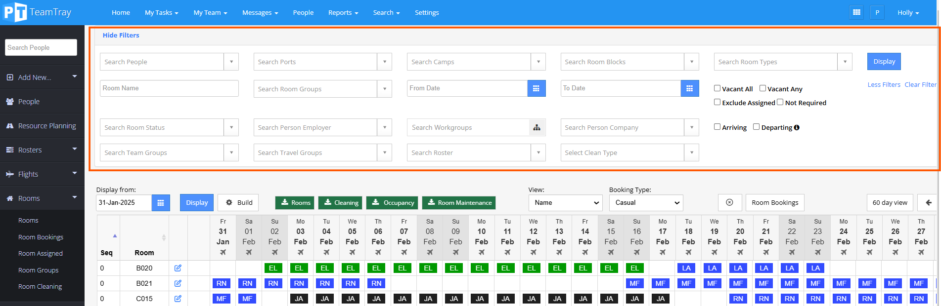 Rooms Page Explained – PeopleTray