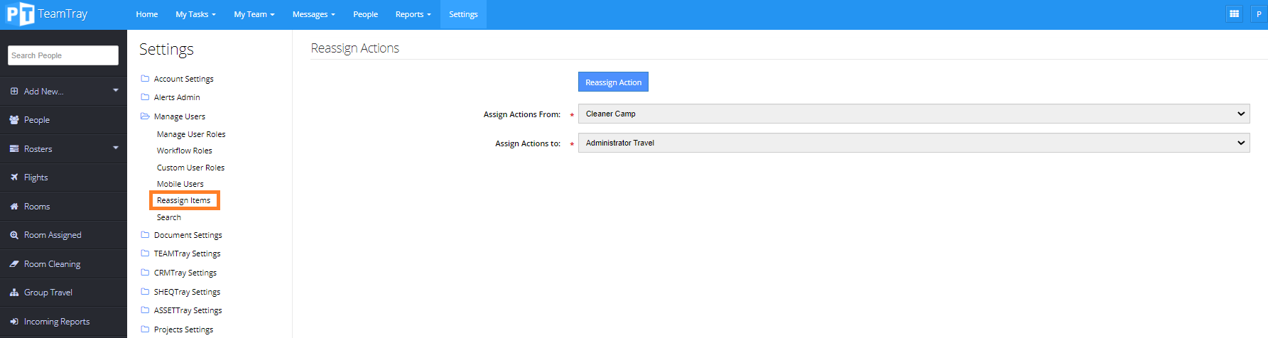 How Do I Bulk Reassign Actions From One Person To Another Peopletray 