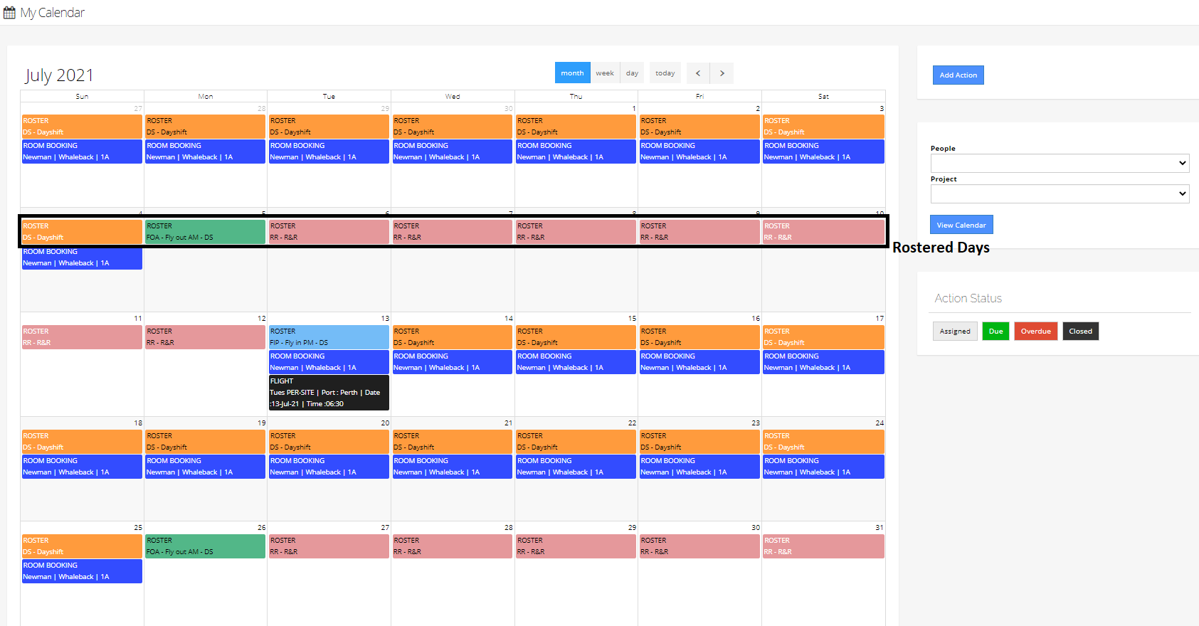 View Your Own Roster – PeopleTray