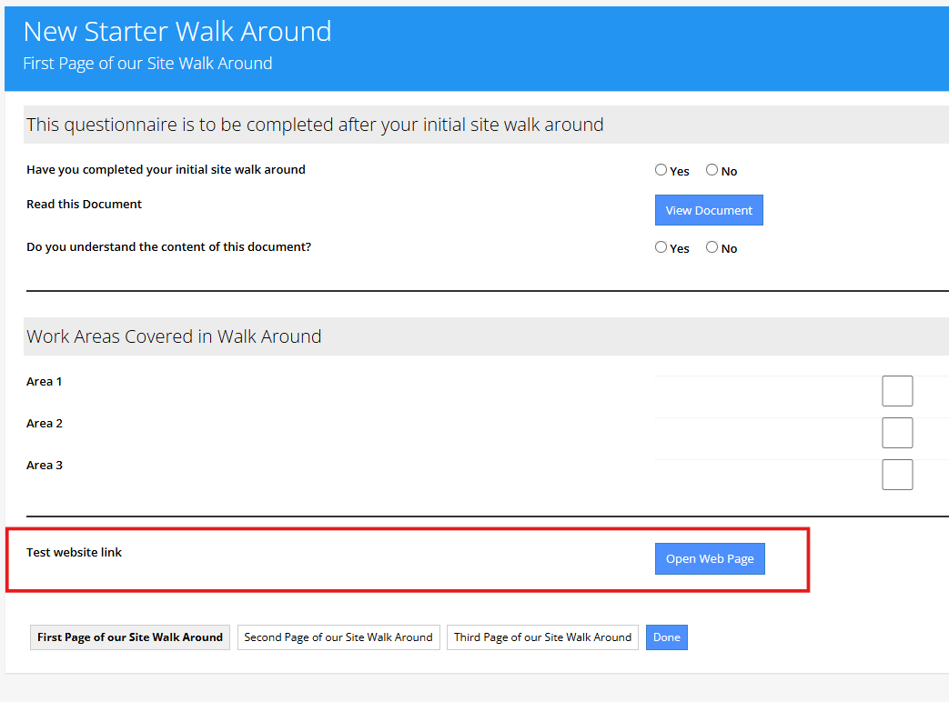 Embed a Website Link in a Checklist Template – PeopleTray