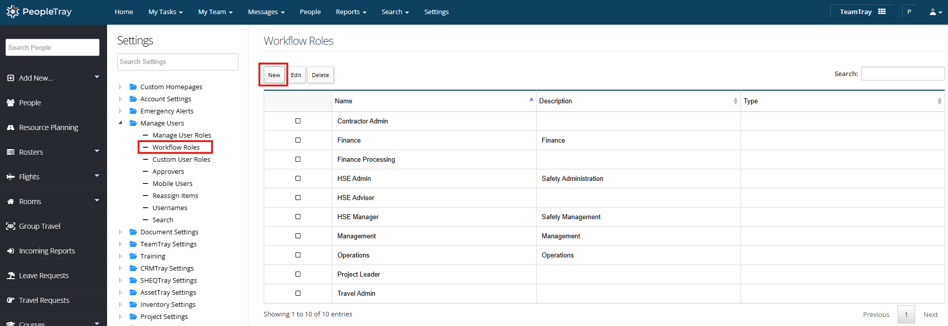Add or Assign a Workflow Role – PeopleTray