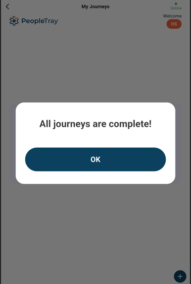 Commencing Your Journey and Completing Checkpoints via the PeopleTray ...